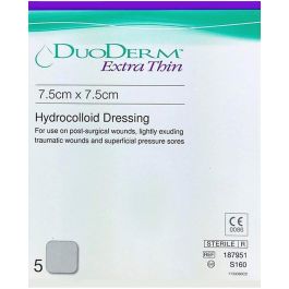 Duoderm Extra Thin Hydrocolloid Dressing 7.5cm x 7.5cm 5s (S160 ...