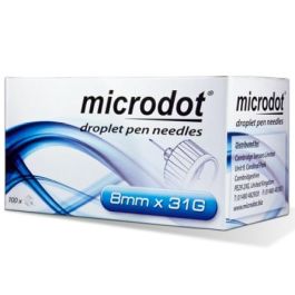 Microdot Droplet Pen Needles 8mm x31G 100s | Blood Glucose Monitoring ...