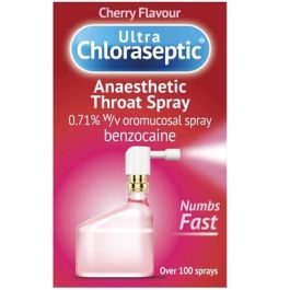 Ultra Chloraseptic Cherry Flavour Anaesthetic Throat Spray 15ml | Sore ...