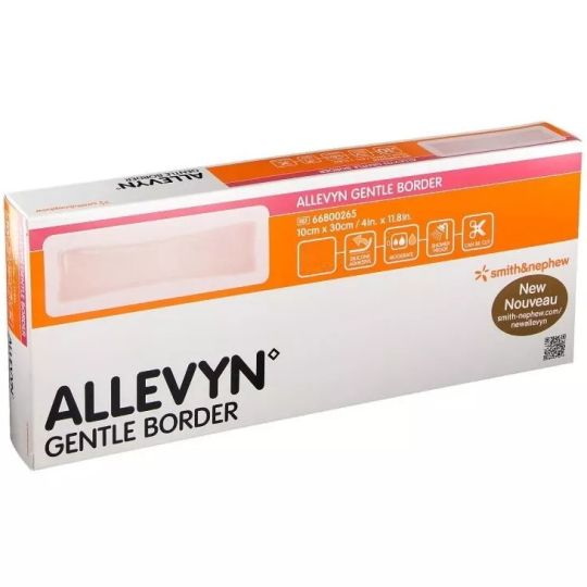 Allevyn Gentle Border Dressing 10x30cm 10s (66800265) | Dressings ...