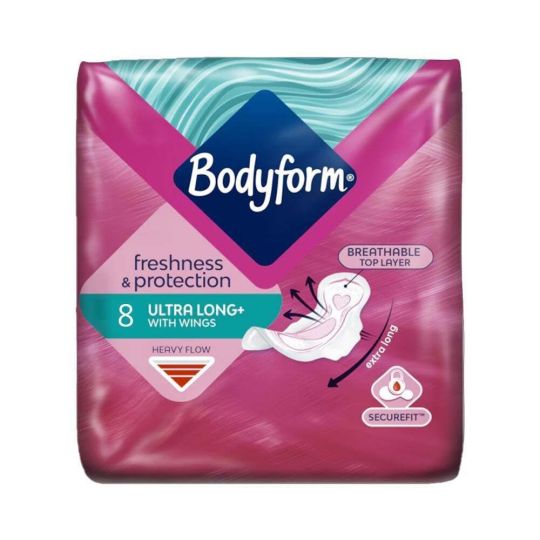 Bodyform Ultra Long Wing 8's | Sanitary Towels & Tampons | Chemist.net ...