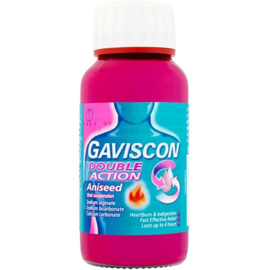 Gaviscon Double Action Aniseed Oral Suspension (All Sizes) | Heartburn ...
