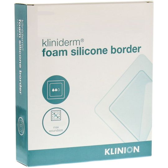 Kliniderm Foam Silicone Border Dressing 12.5cm x 12.5cm 5s (4051-4830 ...