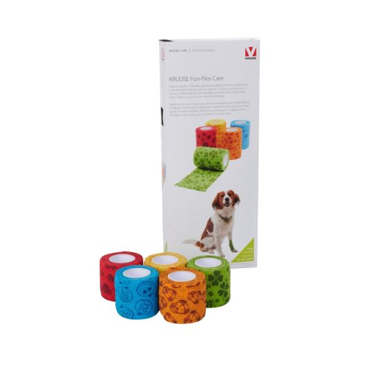 Kruuse Fun-Flex Cohesive Inside-Out Bandages - Care (10 Pack)