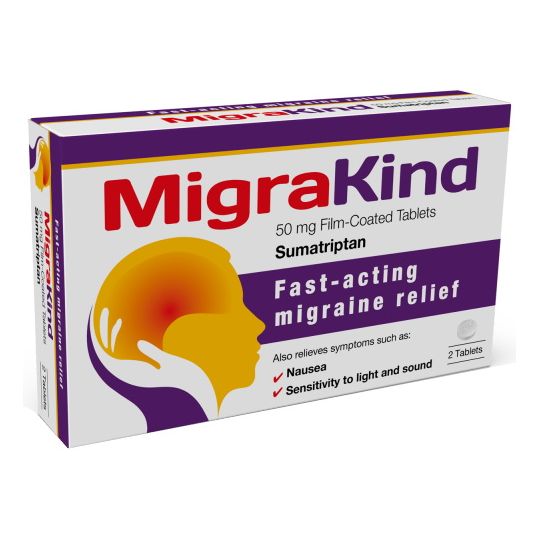 Migrakind 50mg Film-Coated Tablets 2s | Headache & Migraine | Chemist ...