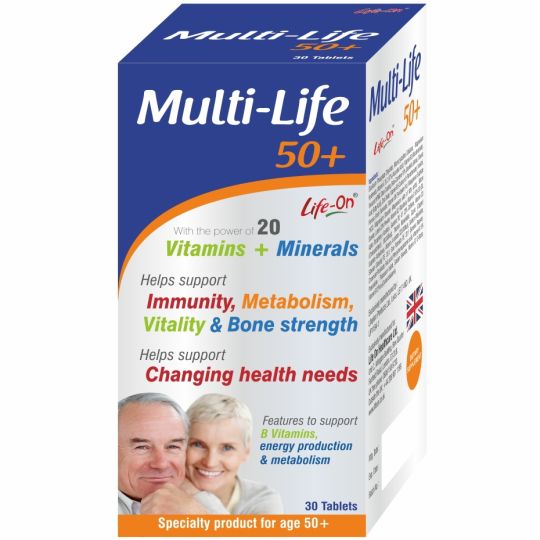 Life-On Multi-Life 50+ Tablets 30s | 50+ Multivitamins | Chemist.net ...