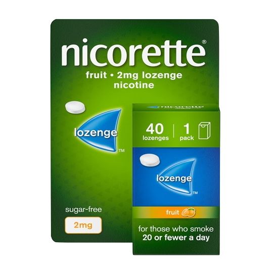 Nicorette Fruit 2mg Nicotine Lozenges 40s