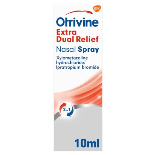 Otrivine Extra Dual Relief Nasal Spray 10ml Decongestants Chemist online pharmacy