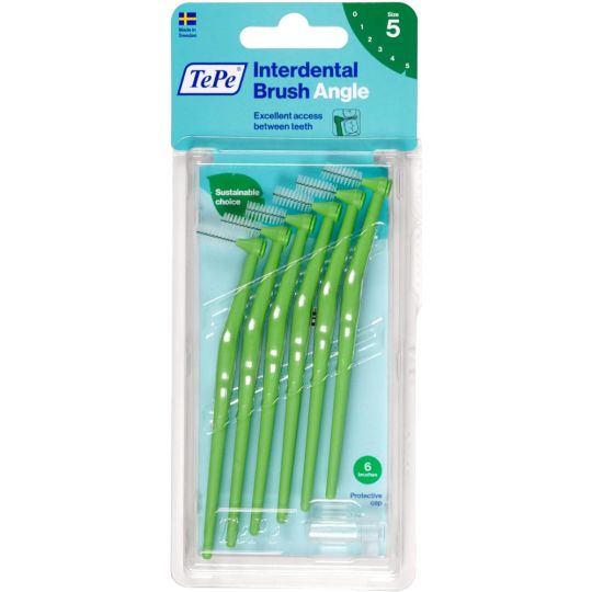 TePe Angle Interdental Brush Green 0.8mm 6s